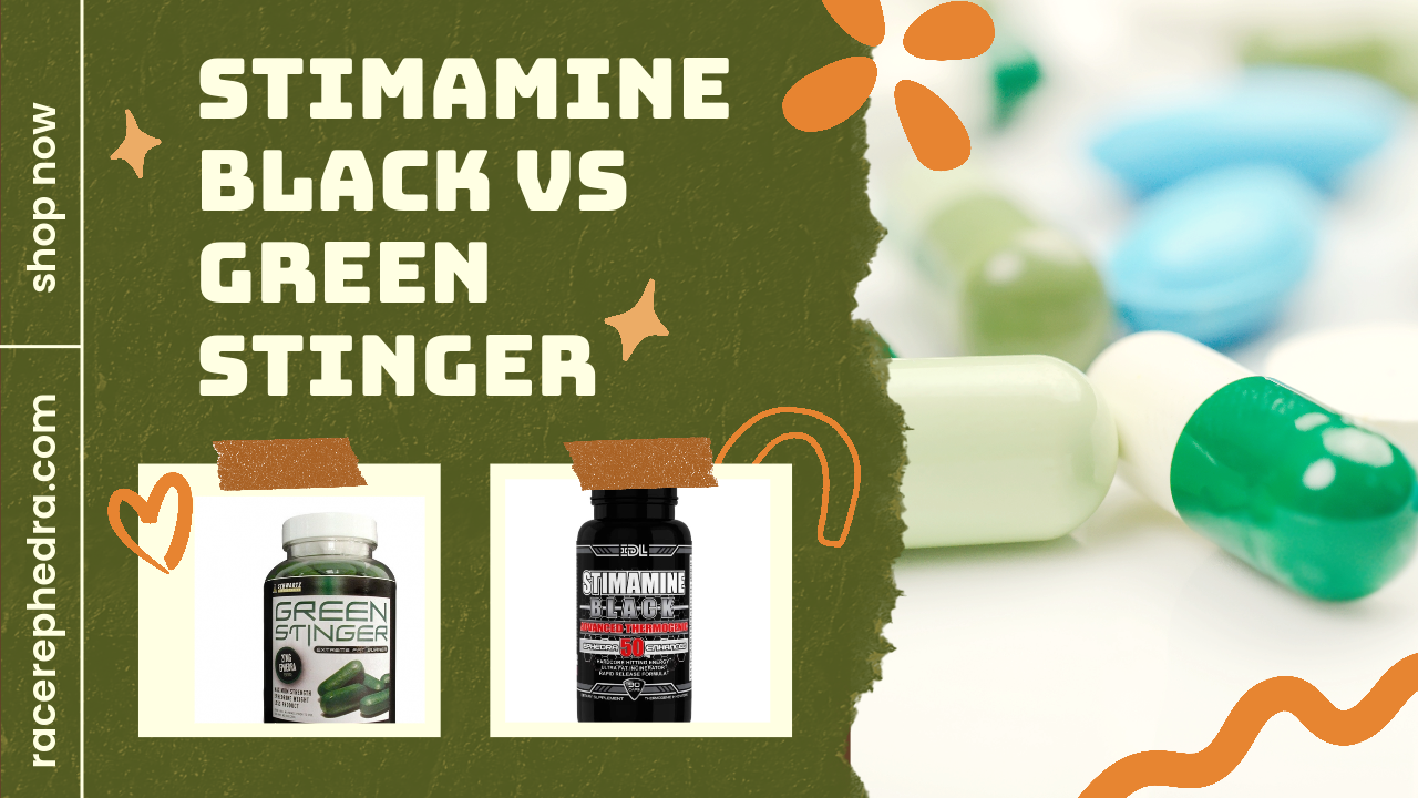 Buy Stimamine Black vs Green Stinger Ma Haung Lowest Prices | Racer Ephedra